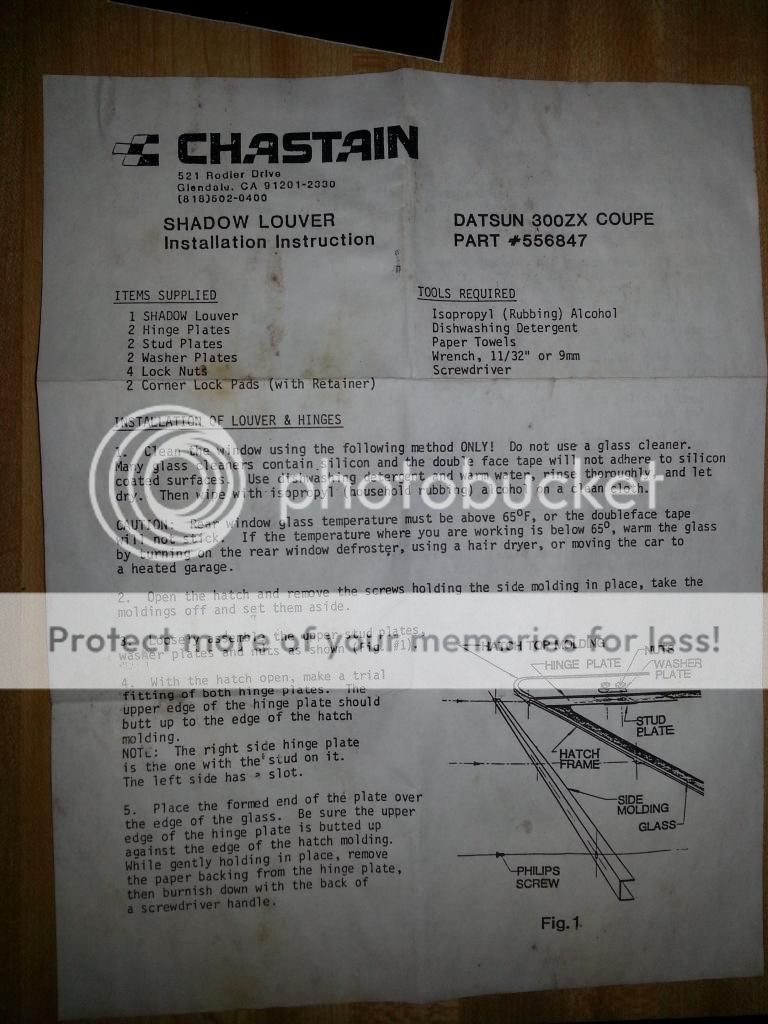 Chastain Shadow Louvers New, Info needed please. | ZCar Forum